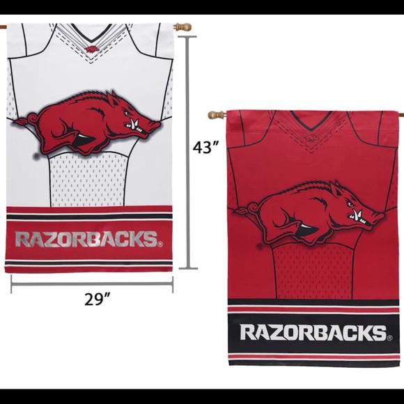 Other | Arkansas Razorbacks Doublesided Jersey House Flag | Poshmark